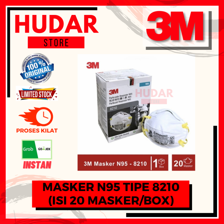 Masker N95 3M 8210 Particulate Respirator - 1 Box [20 Masker] | Lazada Indonesia