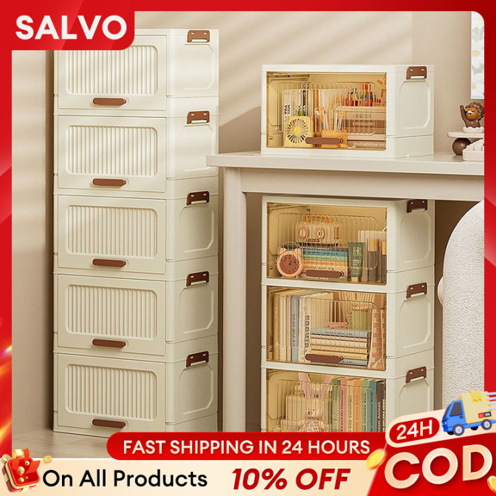 SALVO Foldable Storage Cabinet With Flip Door Multifunctional Durabox ...