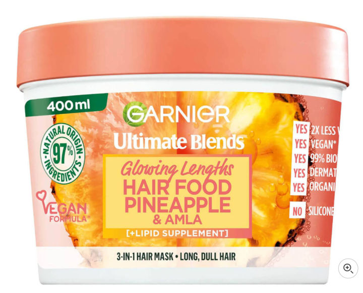 Garnier Ultimate Blends Glowing Lengths Pineapple and Amla Hair Food 3 ...