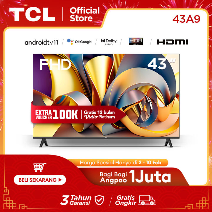 TCL 43 Inch Smart TV - Android 11 - FHD - Dolby Audio - Google Play ...