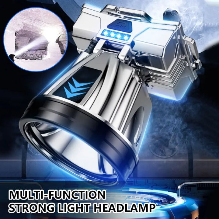 Super bright rechargeable high power headlamp waterproof emergency ...