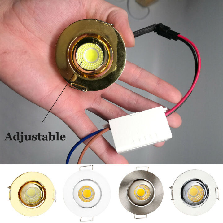 Tenchamp Dimmable Mini LED Recessed Ceiling Downlight 3W Spotlight ...