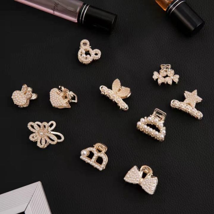 Mini Metal Clips Hair Clip For Women Cute Hairpin with Pearl Diamond ...