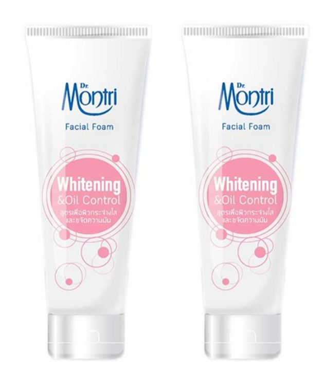 Dr.Montri Facial Foam Whitening & Oil Control 100g. (2หลอด) ดร.มนตรี แอ ...