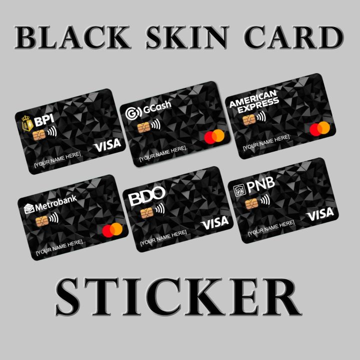 Black Card Skins Sticker for ATM / Debit Cards | Lazada PH