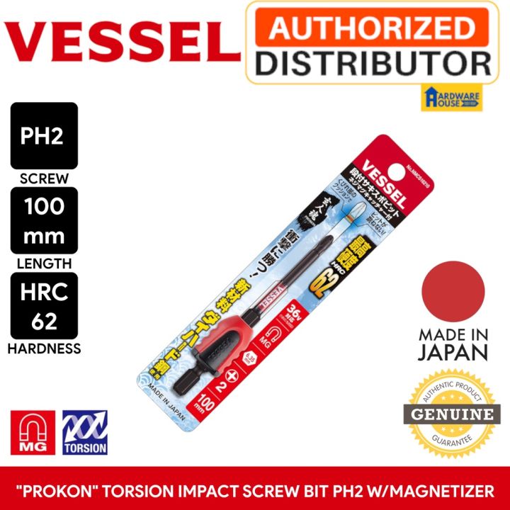 MADE IN JAPAN ORIGINAL Impact Philips Star Screw Bit Magnetic Screwbit ...