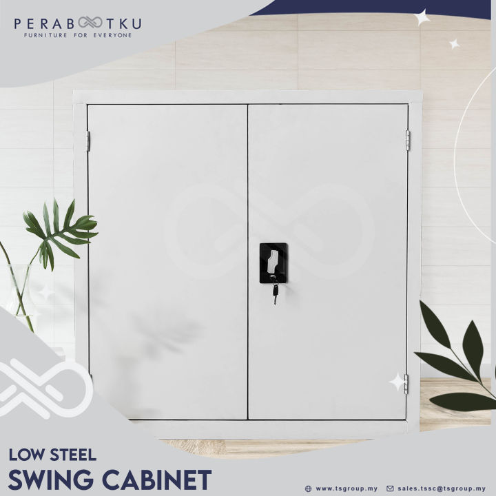 PERABOOTKU Low Steel Swing Cabinet | Lazada