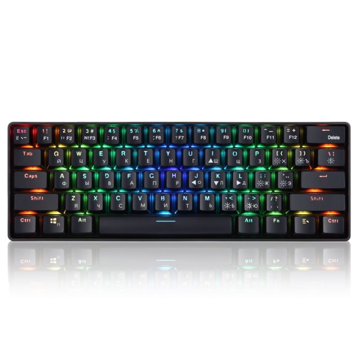 YK600 Mechanical Keyboard 61 Keys RGB Backlight 2.4G+ Wired Dual Mode ...