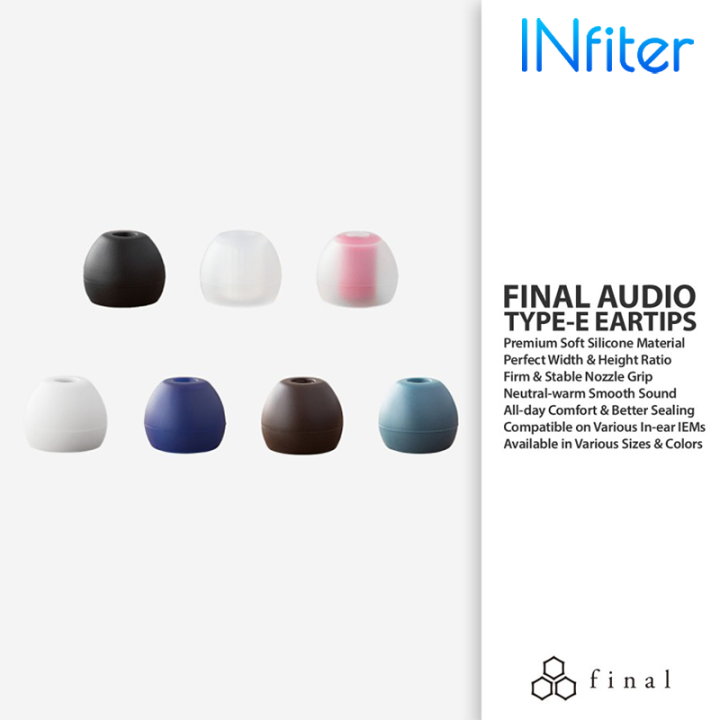 Final Audio Silicone Ear Tips Type E Eartips with Case and Nozzle ...