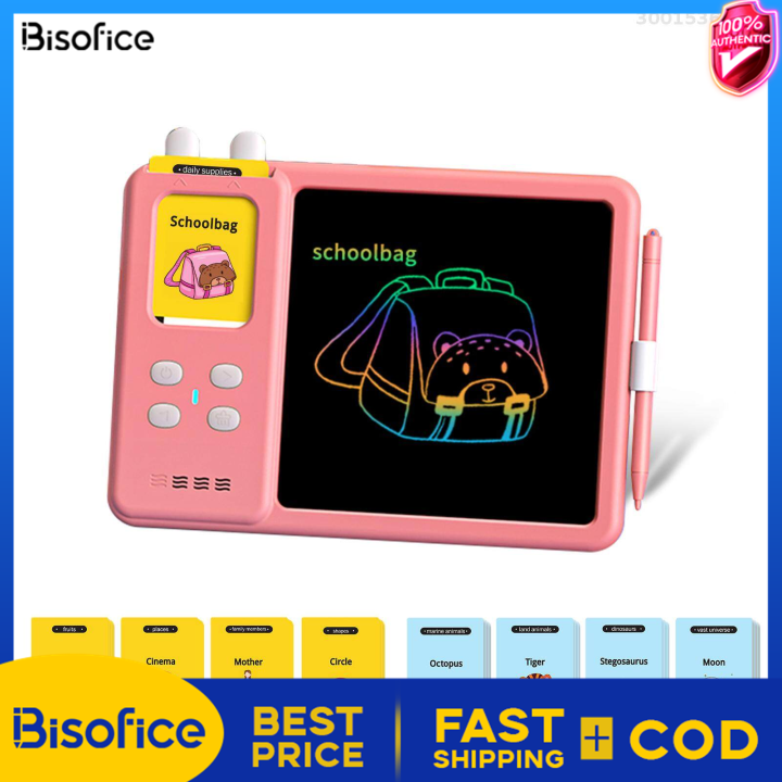 【100% Genuine】Bisofice Talking Flash Cards Writing Tablet 2 in 1 ...