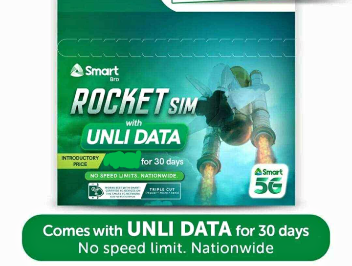 (5G READY) - SMART ROCKET SIMCARD UNLIDATA 30 days - FREE SHIPPING ...