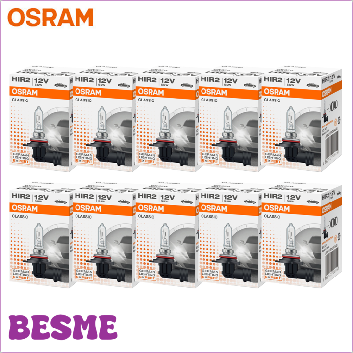 OSRAM HIR2คลาสสิก9012 12V 55W PX22d ไฟหน้าฮาโลเจนของแท้1875lm หลอดไฟ ...