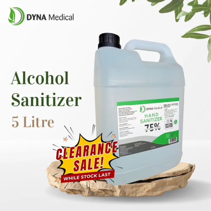 Hand Sanitizer Alcohol 75% 5L Disinfectant Liquid Antibacterial Liquid ...