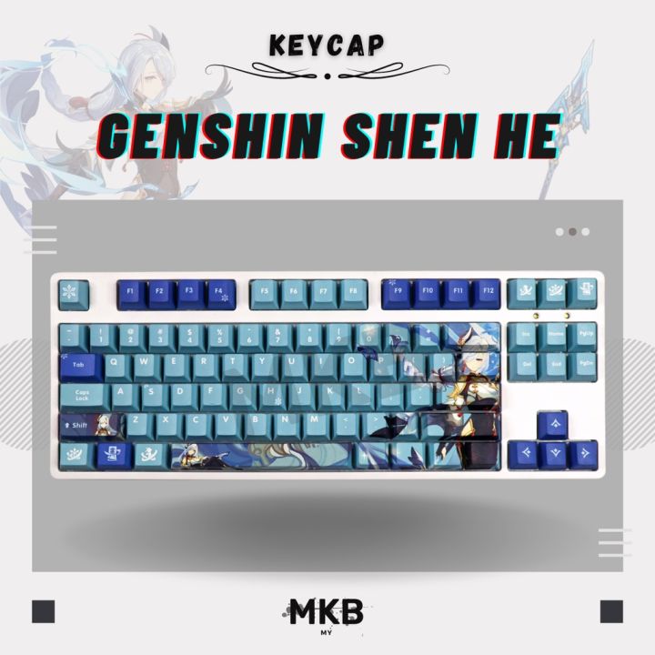 [READY STOCK] Genshin Impact Shen He PBT Keycap Set for Mechanical ...
