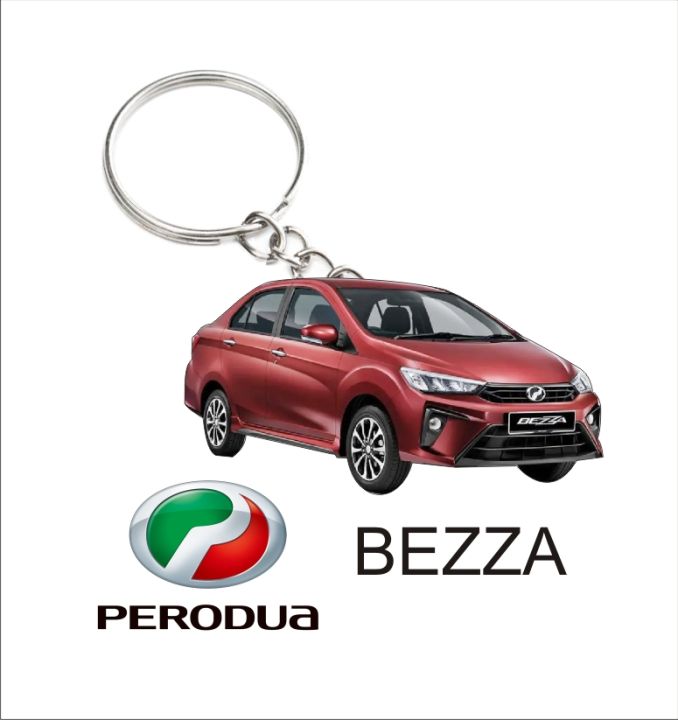 perodua bezza red keychain 2d bezza merah | Lazada