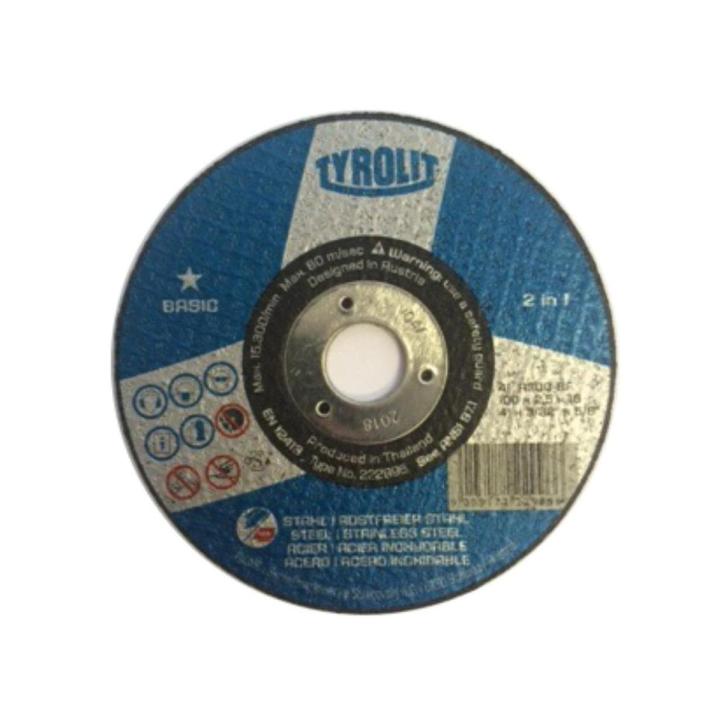 TYROLIT Cutting Disc 4, Basic 2 in 1 (100x2.5x16mm) 41 A30Q-BF | Lazada PH