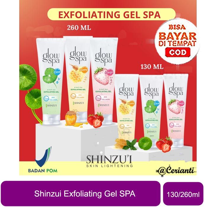SHINZUI Glow Spa Exfoliating Gel 130mL 260ml | Kemasan Ekonomis | Honey ...