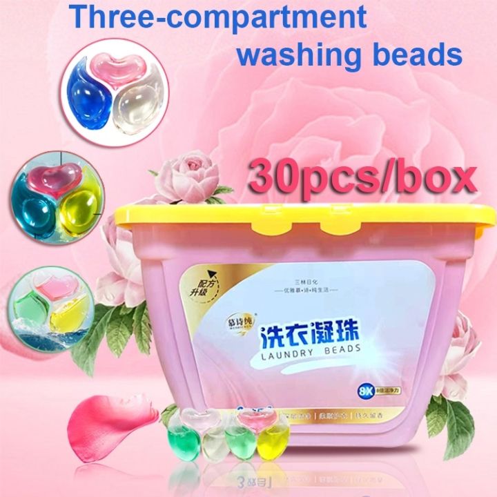 Laundry 3 in 1 Gel Beads Lasting Fragrance Washing Capsules Liquid ...