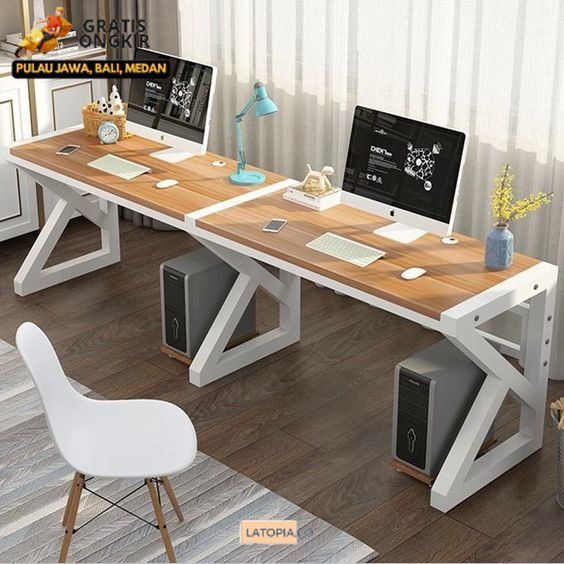 Meja Game / Meja Kerja Minimalis Modern 150 cm - ROG Style - Sudah ...