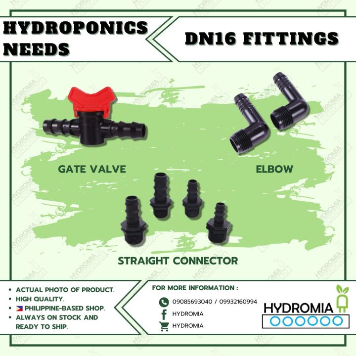 DN16 FITTINGS Valve, ELBOW, STRAIGHT CONNECTOR PE PVC Pipe Branch Water ...