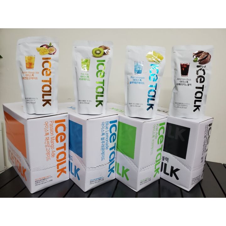 [ICE TALK ADE] Korean Pouch Drinking Juice 230ml * 10 POUCH (1 BOX ...