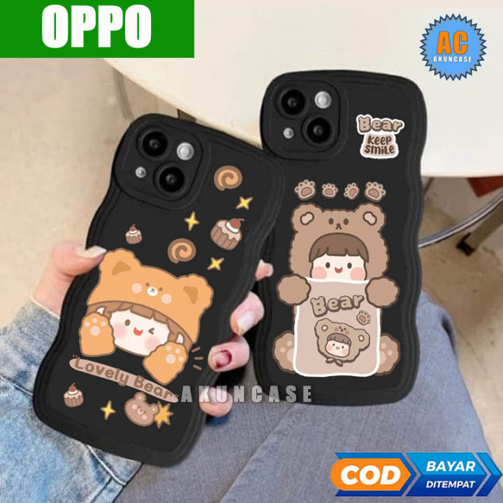 (MG06) Case Gelombang For OPPO A18 A38 A58 A78 A17 A17K A77S A57 A12 A5S A1K A3S RENO 4 5 6 7 8 ...