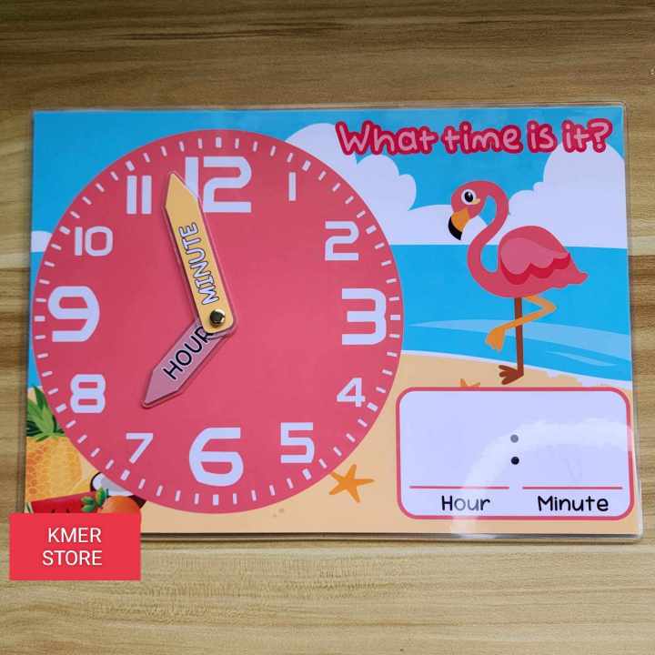 Educational Laminated Clock Telling Time for Kids | Lazada PH