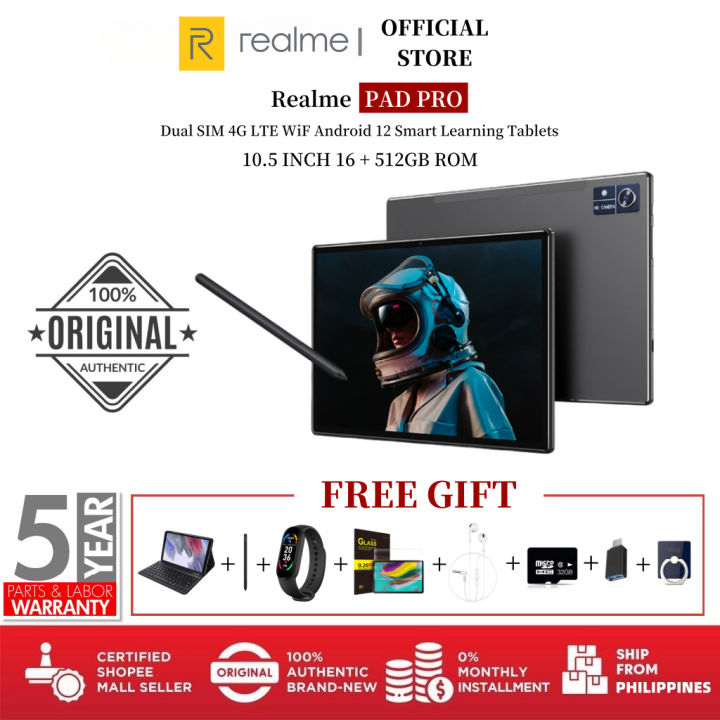 COD REALME Pad Pro Tablet 10.5 inch | 16GB+512GB Tab Dual SIM 4G LTE ...