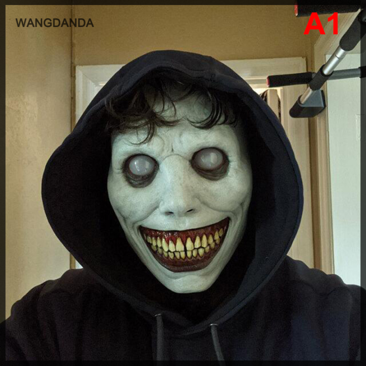 Wangdanda Creepy Halloween Mask Smiling Demons Horror Face Masks The