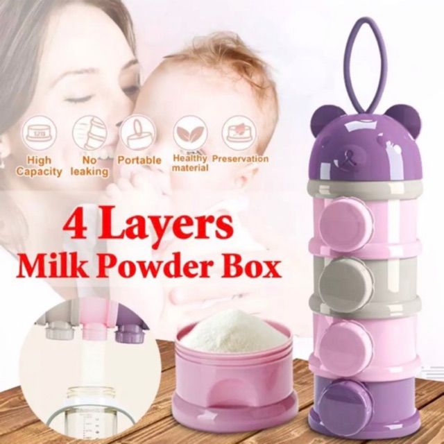 Milk Storage Container Baby Milk Powder Box 4 Layers Milk Storage ...