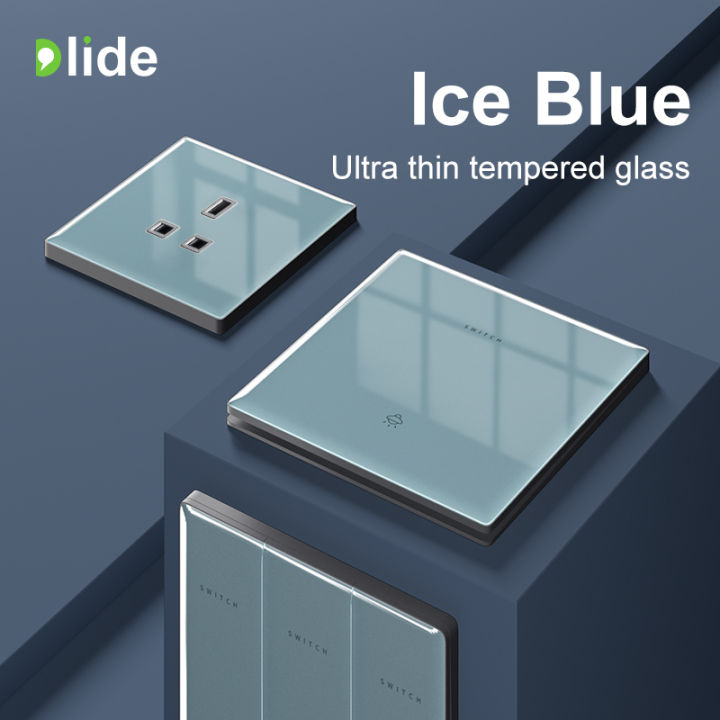 OLIDE Blue wall Power Switch Modern Wall Switch light 86 Type Switch ...