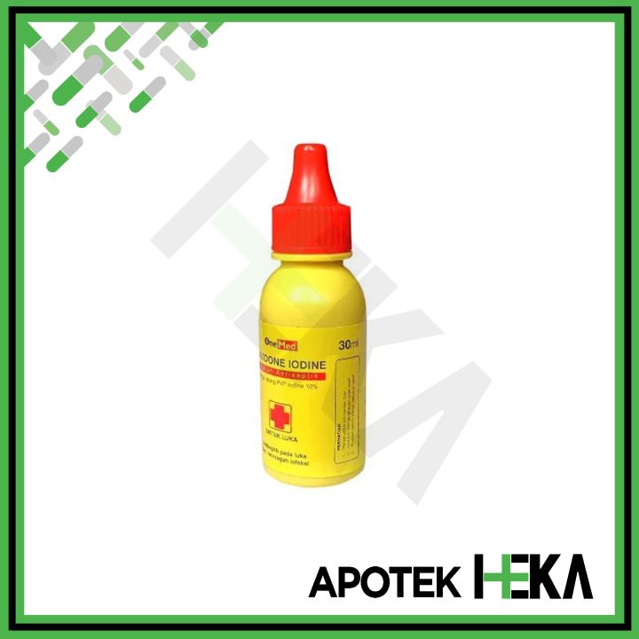 Povidone Iodine 10% 30 ml Obat Merah Larutan Antiseptik Luka Onemed ...