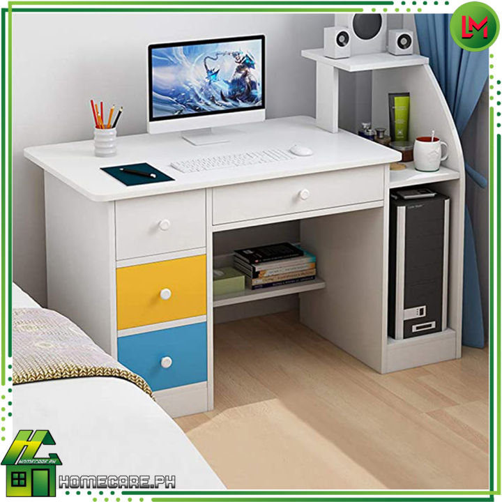 HOMECARE.PH HC-39 Study Table with drawer and bookshelf Multifunctional Computer table for ...