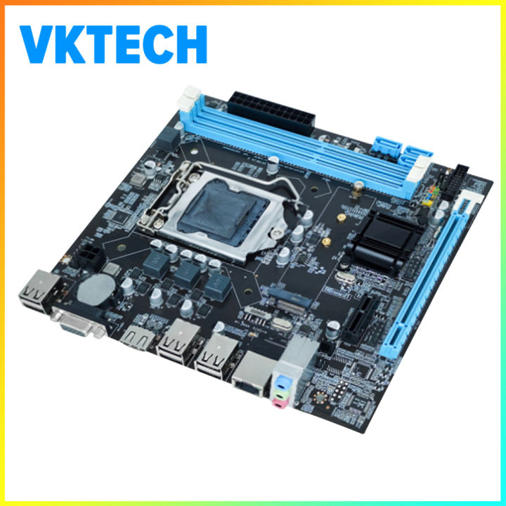 [Vktech] H61 Motherboard 16GB Micro-ATX Computer Motherboard LGA1155 Socket I3/I5/I7 CPU Support ...