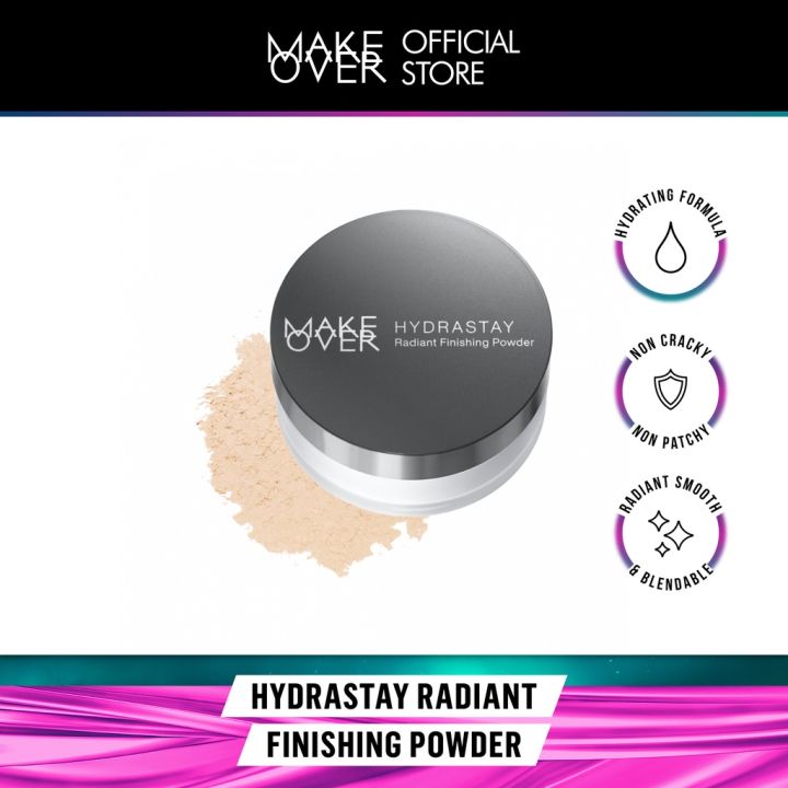 MAKE OVER Hydrastay Radiant Finishing Powder - Bedak tabur lembut ...