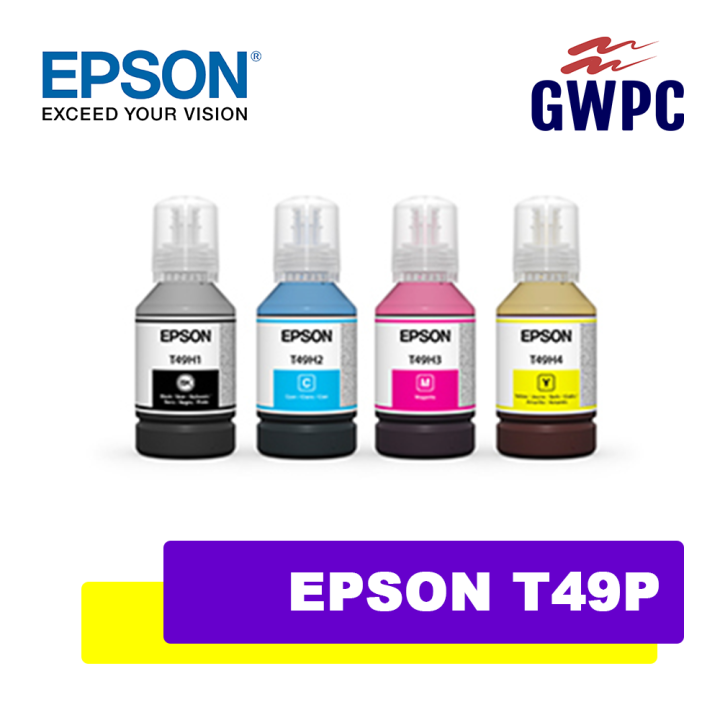Epson T49P Original Ink Black Cyan Magenta Yellow inks for F130 F530 ...