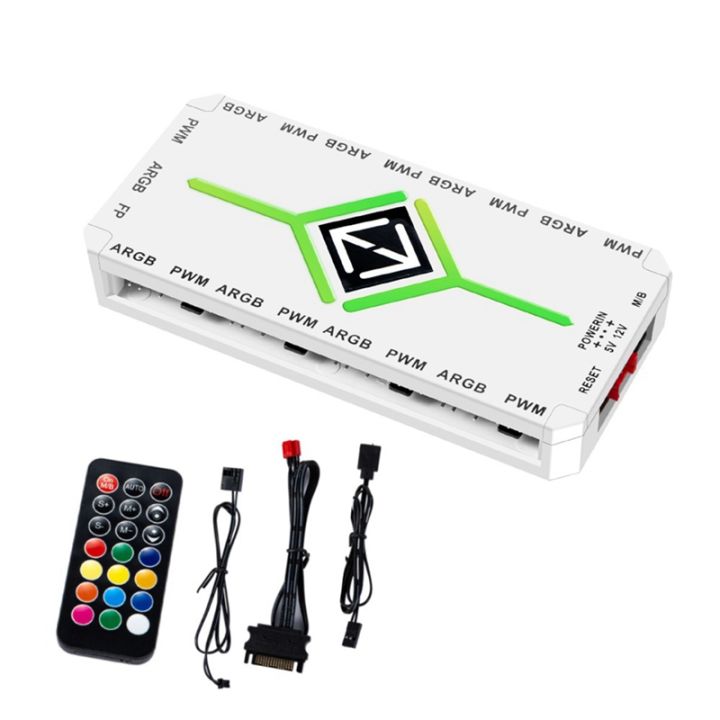 5V 3 Pin ARGB Controller Cooling 4 Pin PWM Fan Hub PWM ARGB Fan Hub for ... 5V 3 Pin ARGB Controller Cooling 4 Pin PWM Fan Hub PWM ARGB Fan Hub for ...
