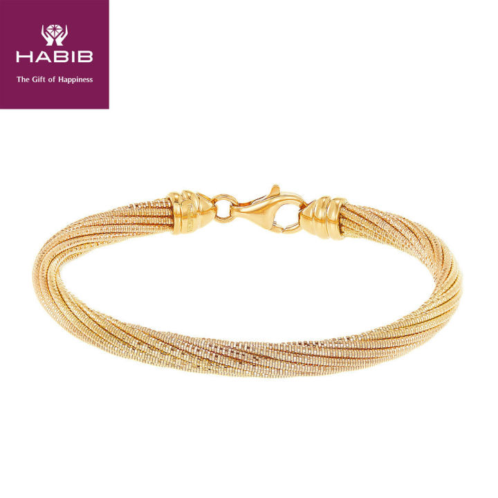 HABIB Oro Italia 916 Cavo Rose and Yellow Gold Bangle GB8528(R)-BI (22K ...