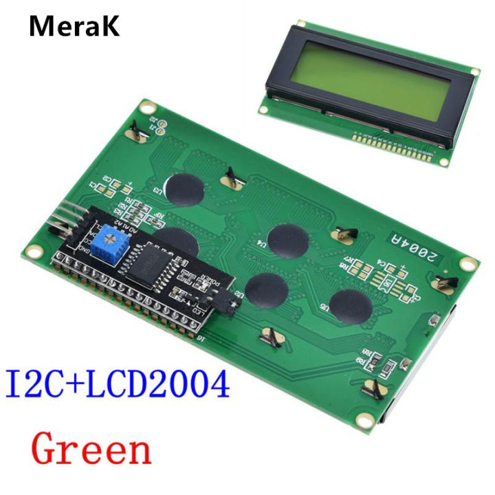 LCD2004 + I2C 2004 20X4 2004A สีฟ้า/หน้าจอสีเขียว HD44780จอ LCD/W Iic ...