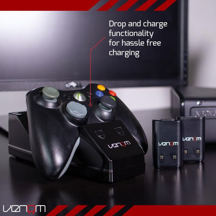 Venom X 360 Twin Docking Station with 2 x Packs: Black (X 360) | Lazada PH