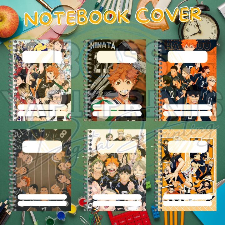 HAIKYU ANIME MANGA PERSONALIZED NOTEBOOK COVER WITH NAME, SUBJECT, AND ...