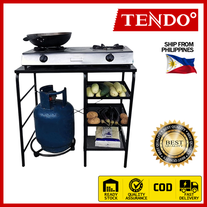 TENDO Kitchen Gas Stove Top Shelf Stainless Gas Stove Rack Stand with ...