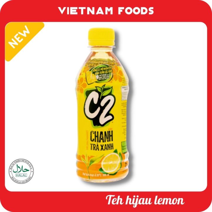 C2 green tea with lemon flavor URC 360ml - Teh hijau lemon - 茶 - Tra C2 ...