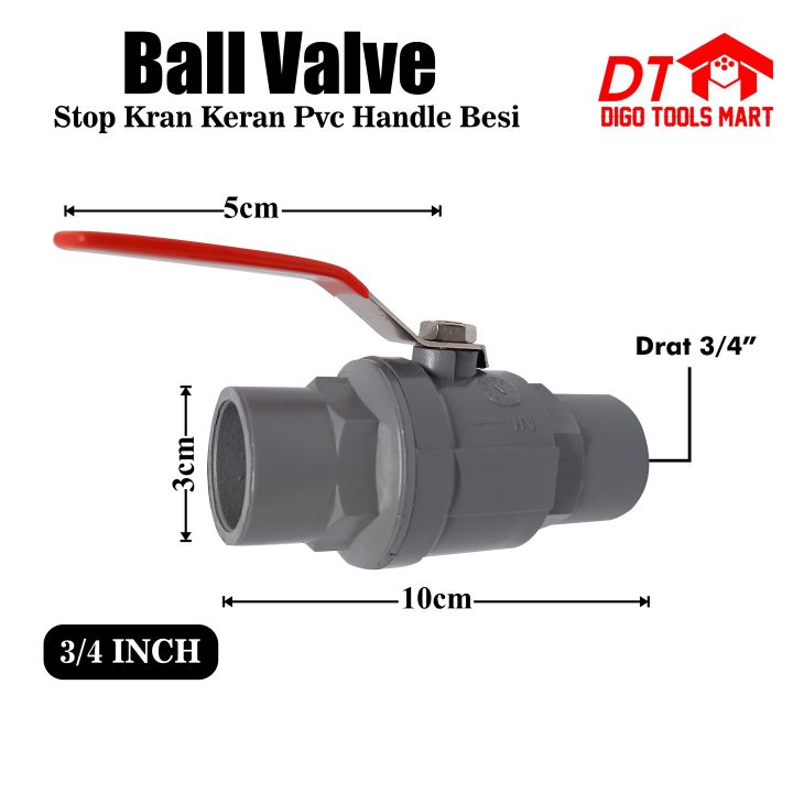 Ball Valve 3/4 Inci Stop Keran Handle Besi Gagang Besi | Lazada Indonesia