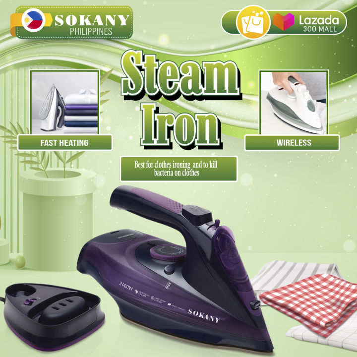 SOKANY wireless iron steam iron plugged in steam iron | Lazada PH