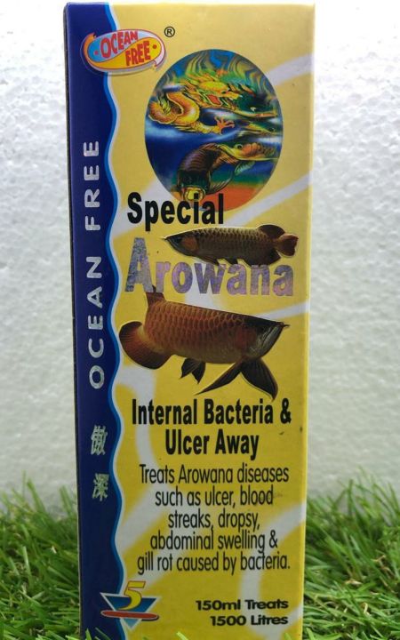 OCEAN FREE SPECIAL AROWANA FISH MEDICATION 5-INTERNAL BACTERIA & ULCER ...