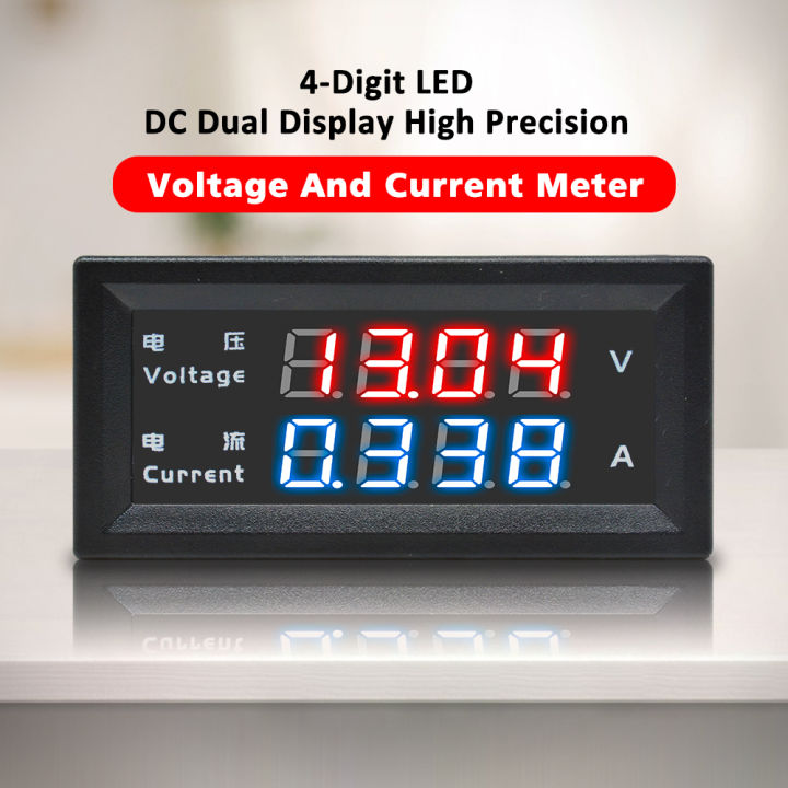 Original VOKTTA M4430 0.28" Mini Four-digit Digital Voltmeter Ammeter DC 100V 200V 10A LED Dual ...
