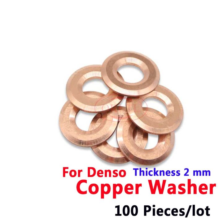 ORLTL 100PCS 23670-0L050 Common Rail Injector Nozzle Copper Washer Fuel ...