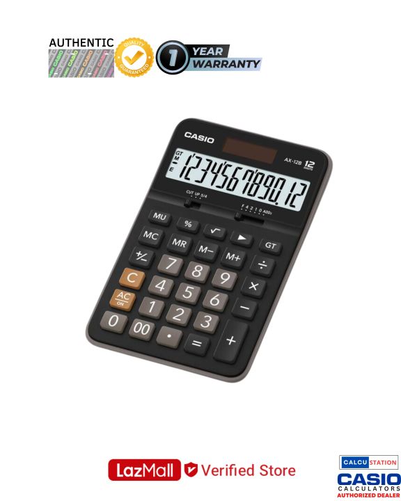 Casio Calculator AX-12B | Practical Calculators | Compact Desk Type | Lazada PH