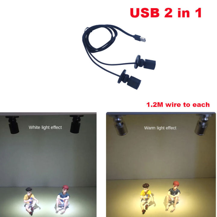 2 in1 Led Cabinet Mini SpotLight USB 5V Downlight for Model Display Counter Wine Cabinet Garage ...